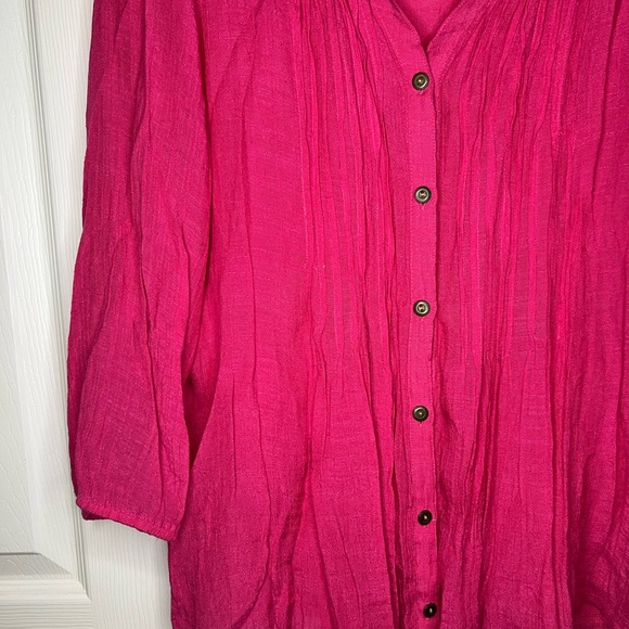 Dress Barn | Tops | Hot Pink Button Down | Poshmark
